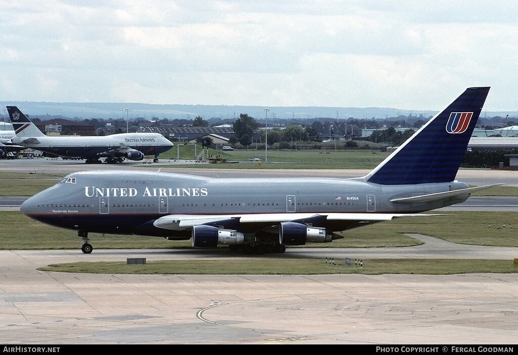 UAL / B74S - United Airlines (Battleship Gray livery) - Livery ...
