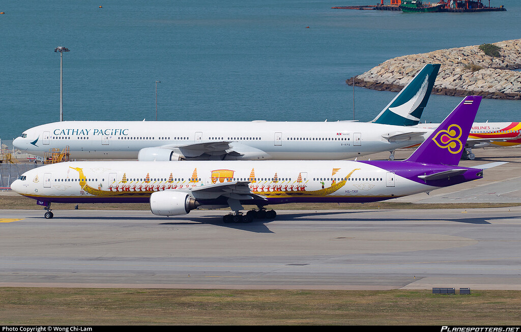 THA / B773 - Thai Airways (Royal Barge livery) - Livery - World of ...