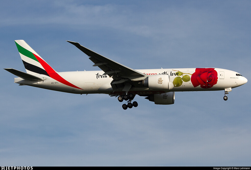 UAE / B77LF - Emirates SkyCargo (Red Rose livery) - Livery Suggestions ...