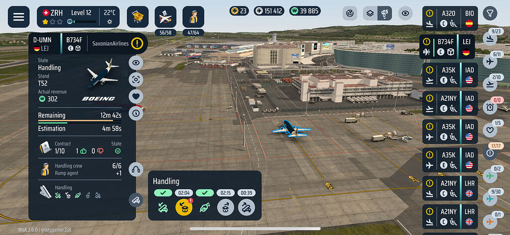 Cargo equipment being used at ZRH without any other cargo planes being ...