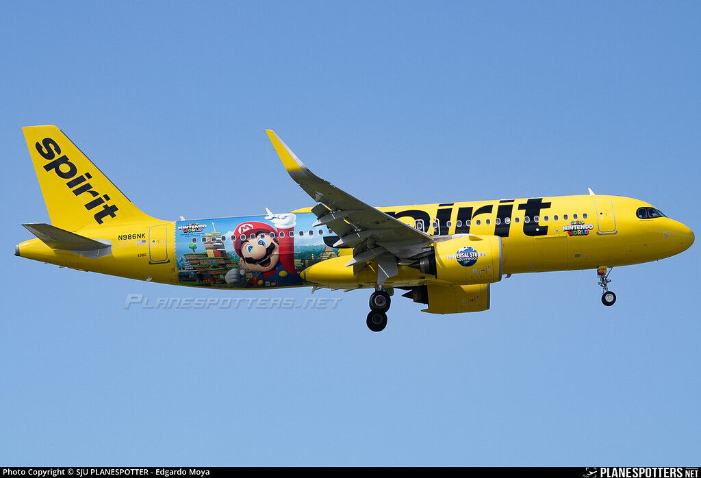 NKS / A20N - Spirit Airlines (Super Nintendo World livery) - Livery ...