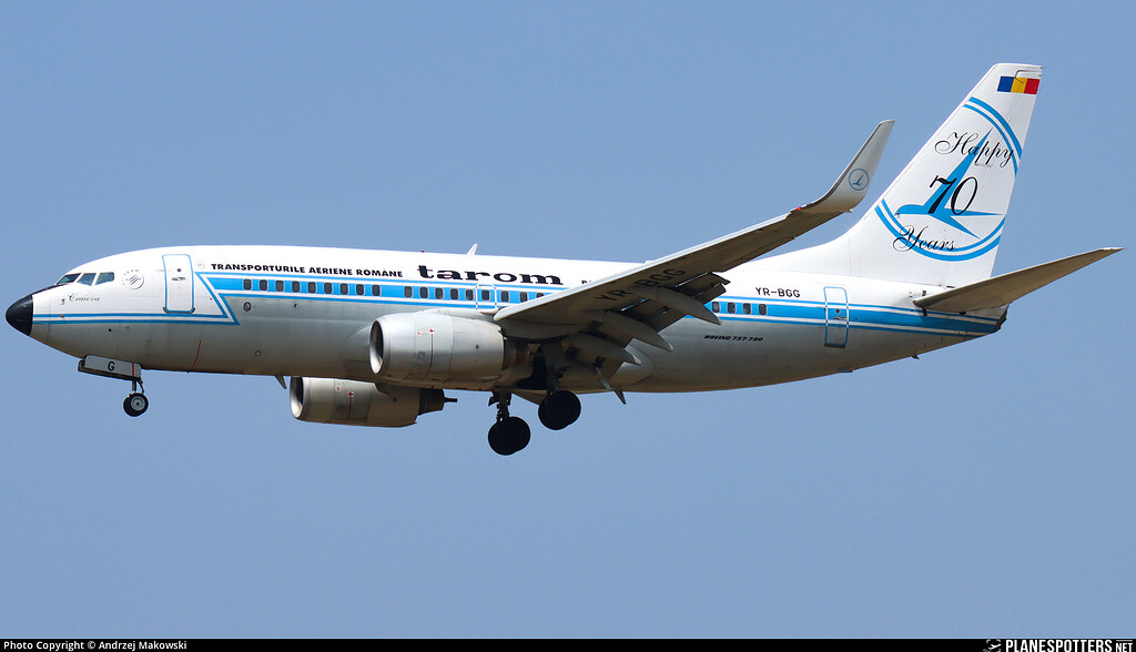 ROT / B737 - Tarom (Happy 70 Years Retro livery) - Livery - World of ...