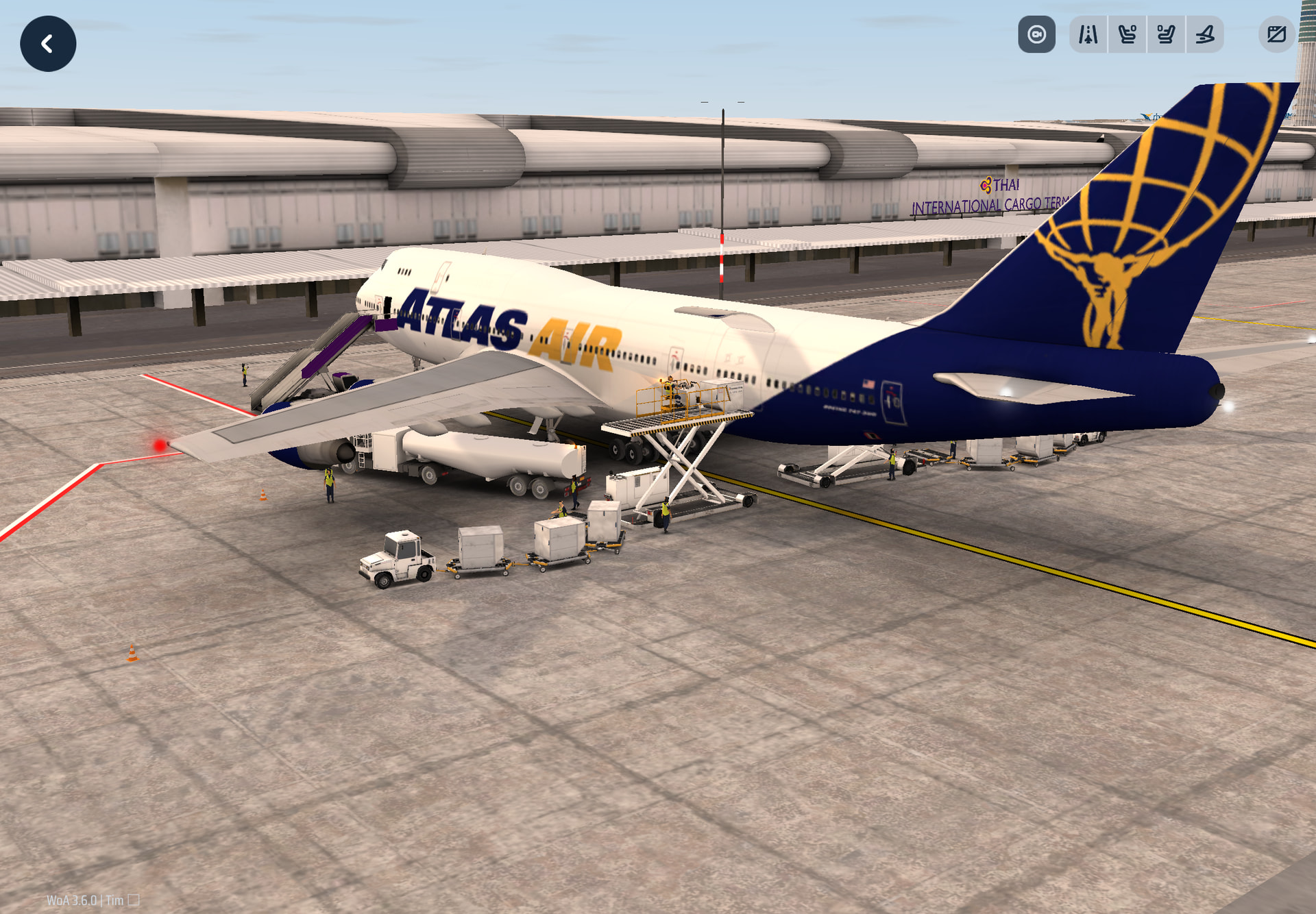 Incorrect cargo loading animation (B743F) - Bugs - Flyboys.Games forum