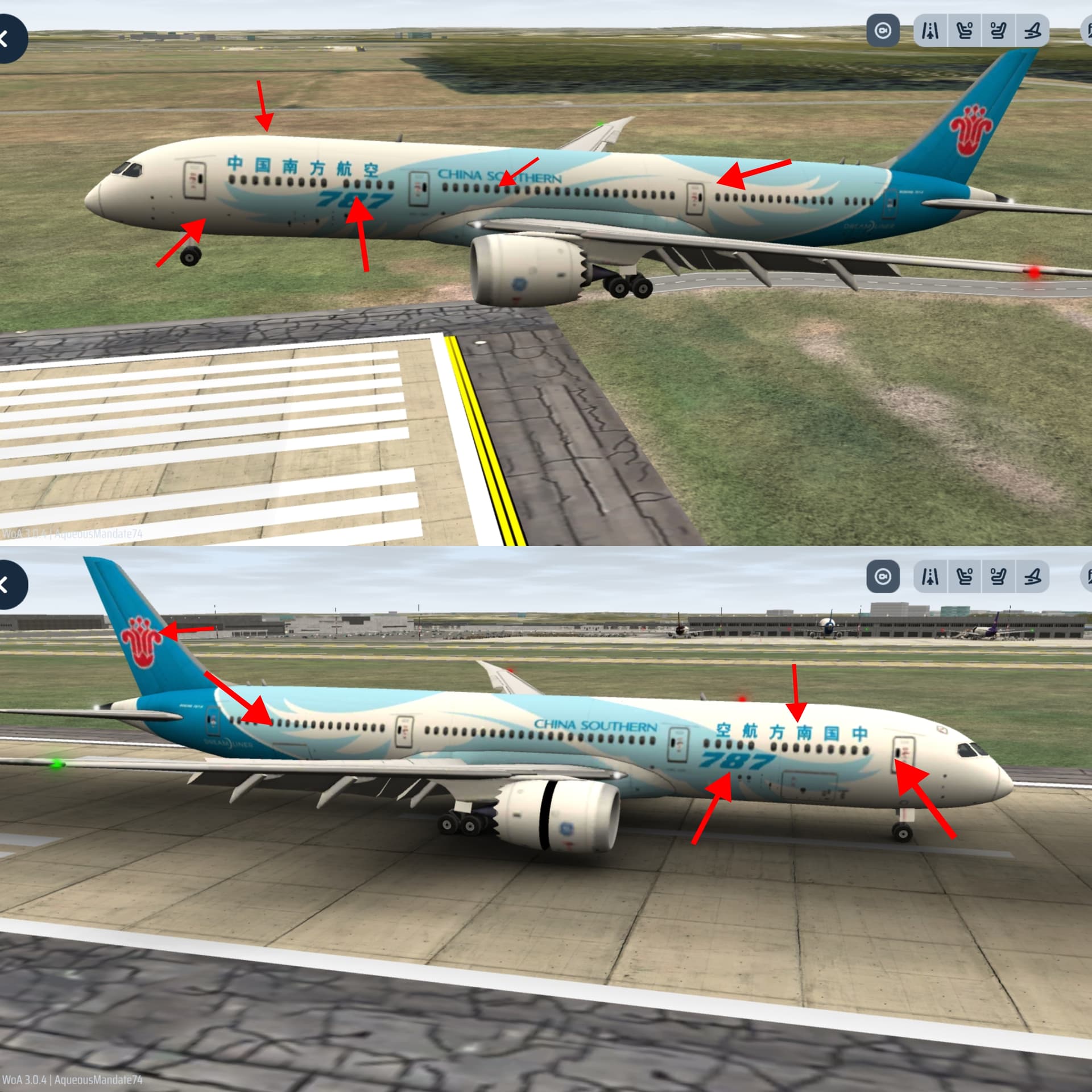 China Southern Airlines B789 coating color ratio issue - Bugs - Flyboys ...